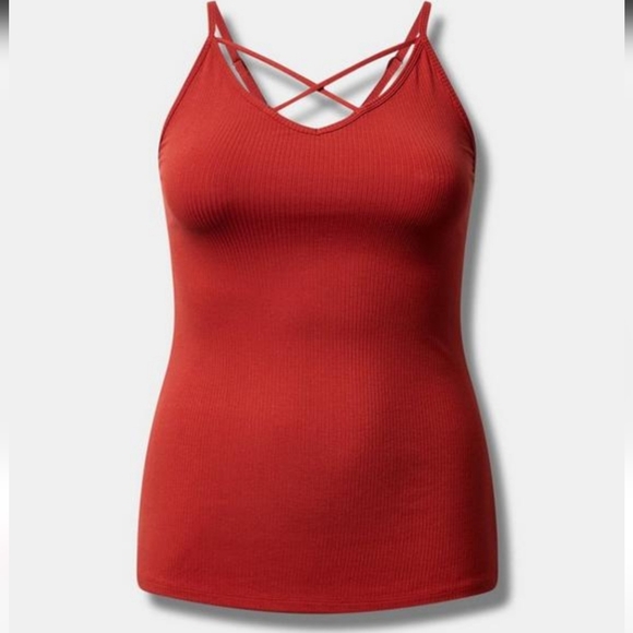 torrid | Tops | Red Everyday Rib Vneck Crossfront Tank | Poshmark